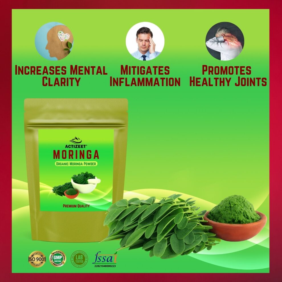 ACTIZEET Moringa | Organic Moringa Powder | Pack of 2
