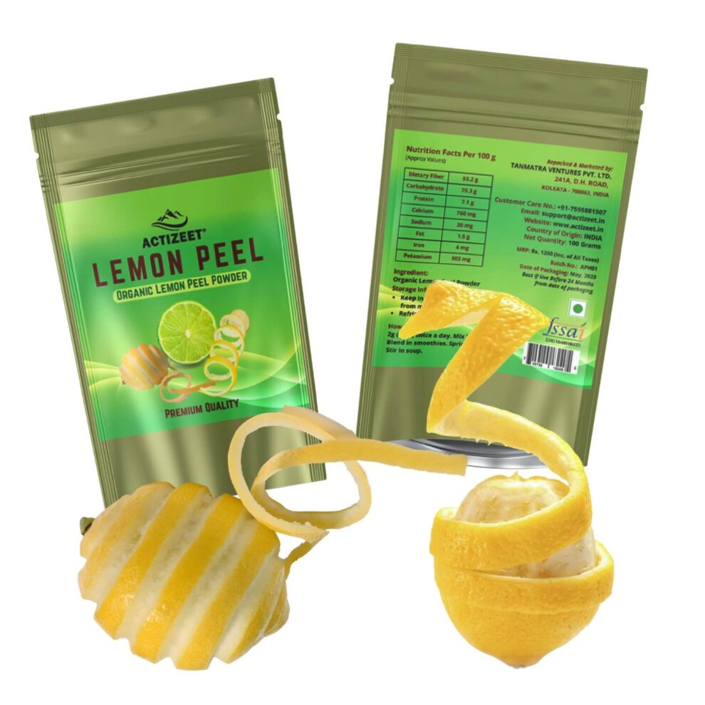 Lemon Peel Powder | ACTIZEET Organic Lemon Peel Powder | 200 Grams